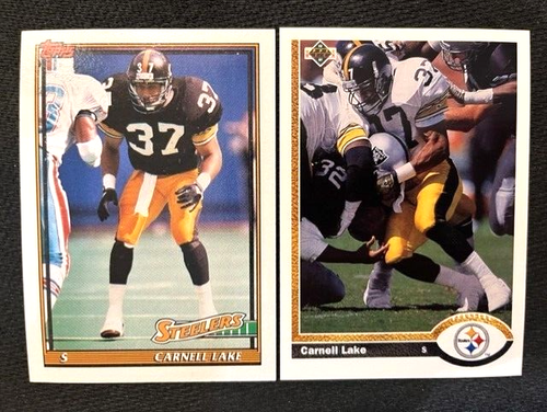 NFL - Carnell Lake 1991 Topps & 1991 Upper Deck Football - Steelers | eBay