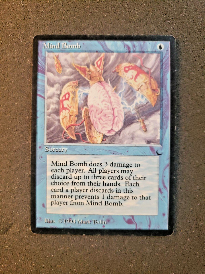 Mind Bomb The Dark moderate PLD Blue Rare MAGIC THE GATHERING MTG CARD ...