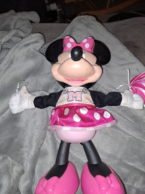 Vintage-Disney Cheerin Minnie Mouse Cheerleader Cheers Sings Shakes Pom ...
