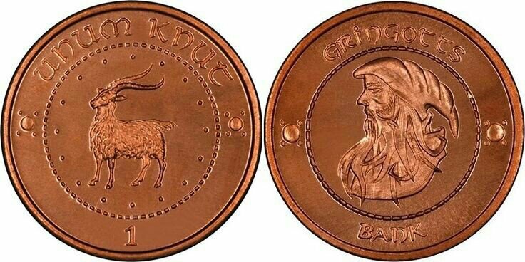 Harry Potter Gringotts Sickle & Knut Coin Set, Wizarding World Cosplay ...