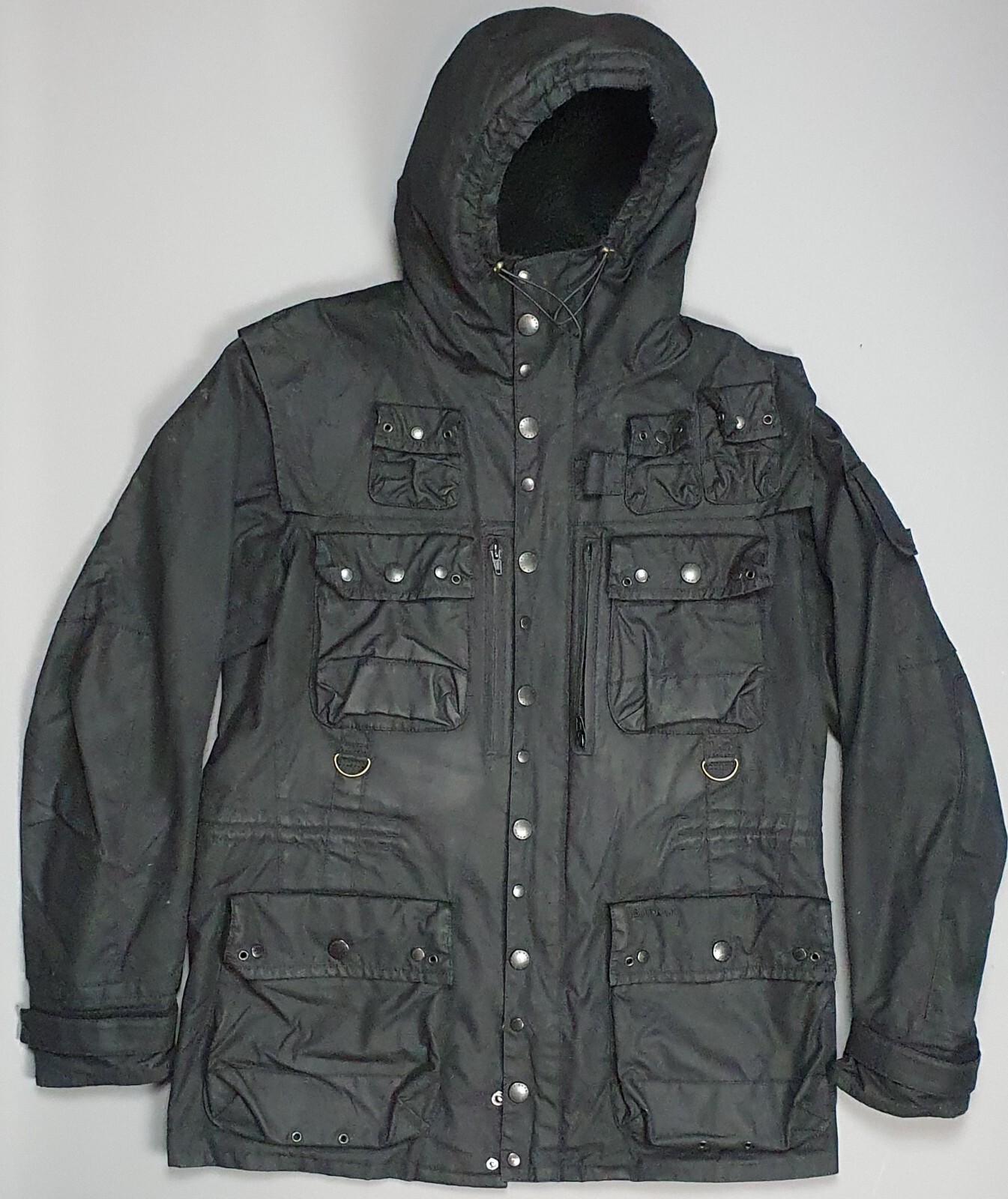 Mens Barbour Vega Jacket Military Field Coat Wax Park… - Gem