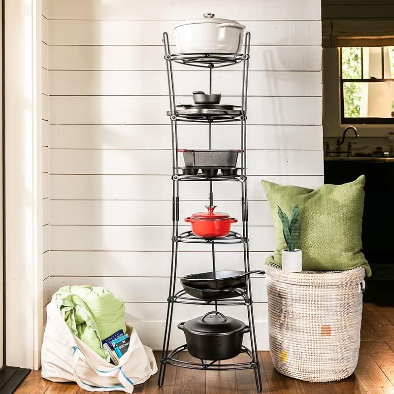 Lodge 6-Tier, Kitchen and Pantry Cast Iron Cookware Storage Organizing ...