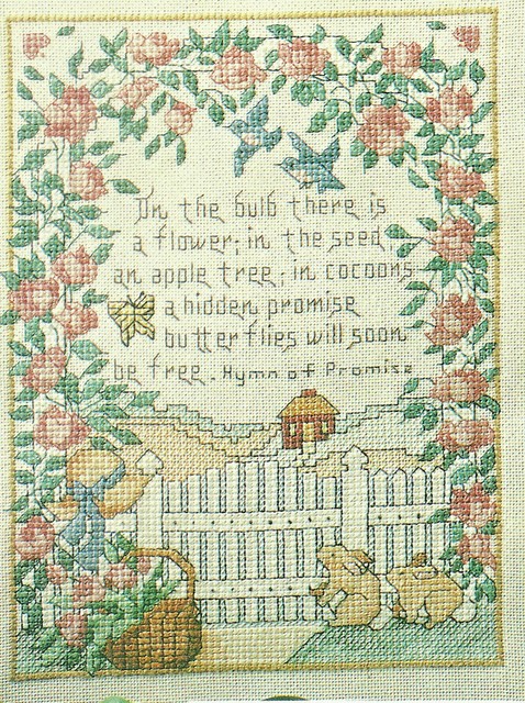 Hymn of Promise Sampler Counted Cross Stitch Pattern from magazine ...