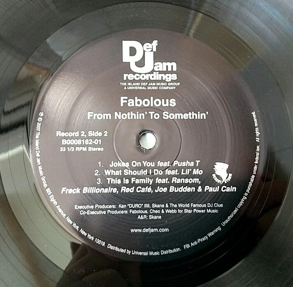 (LP) Fabolous – From Nothin' To Somethin' , B0008162-01, EX, Album ...