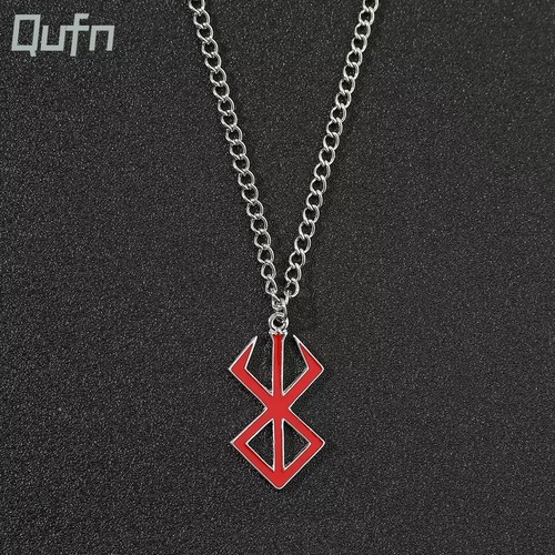 Berserk Chain Necklace Unisex Anime Norse Mythology Red Silver | eBay