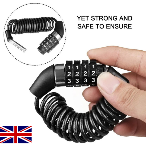 BIKE LOCK BICYCLE CYCLE COMBINATION CHAIN KEY PADLOCK NEW HEAVY DUTY ...
