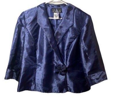 Alex Evenings Blouse Jacket Size XL Collared Wrap Top Shimmer Formal ...