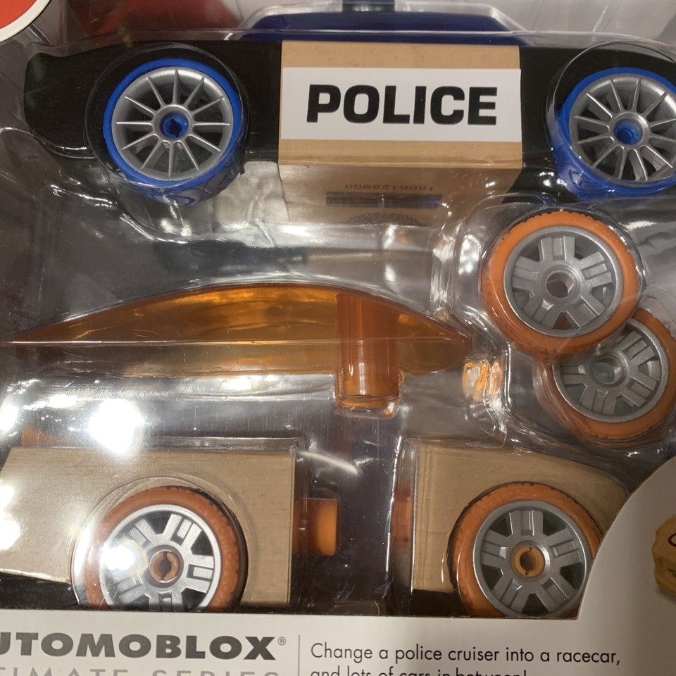 Automoblox Chaser Racer 2-in-1 Police Cruiser Racecar Solid Wood ...