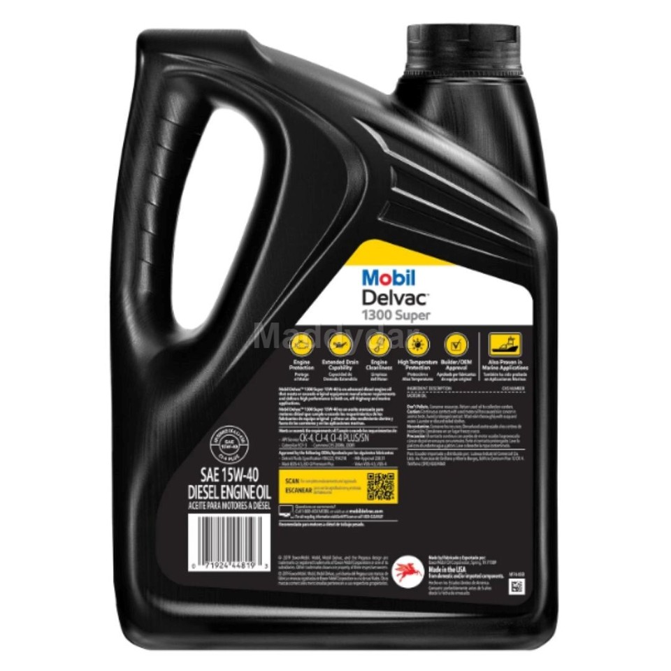 Mobil Delvac 1300 Super Heavy Duty Synthetic Blend Diesel Engine Oil ...