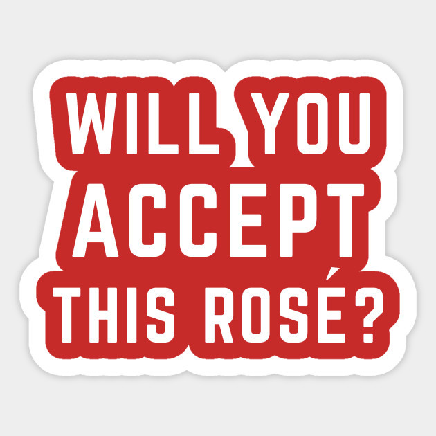 The Bachelor Will You Accept Rose Vinyl Bumper Bottle Phone Laptop ...