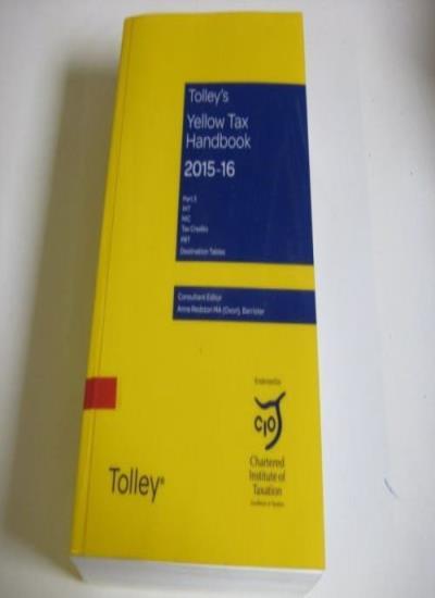 Tolley's Yellow Tax Handbook 2015-16 Part 3 By Anne Redstone | eBay
