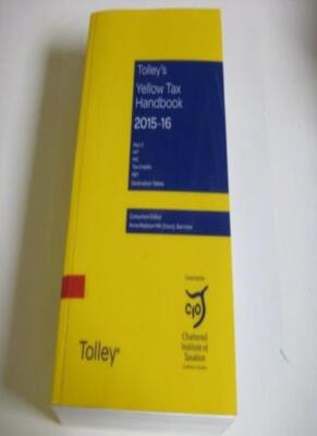 Tolley's Yellow Tax Handbook 2015-16 Part 3 By Anne Redstone | eBay