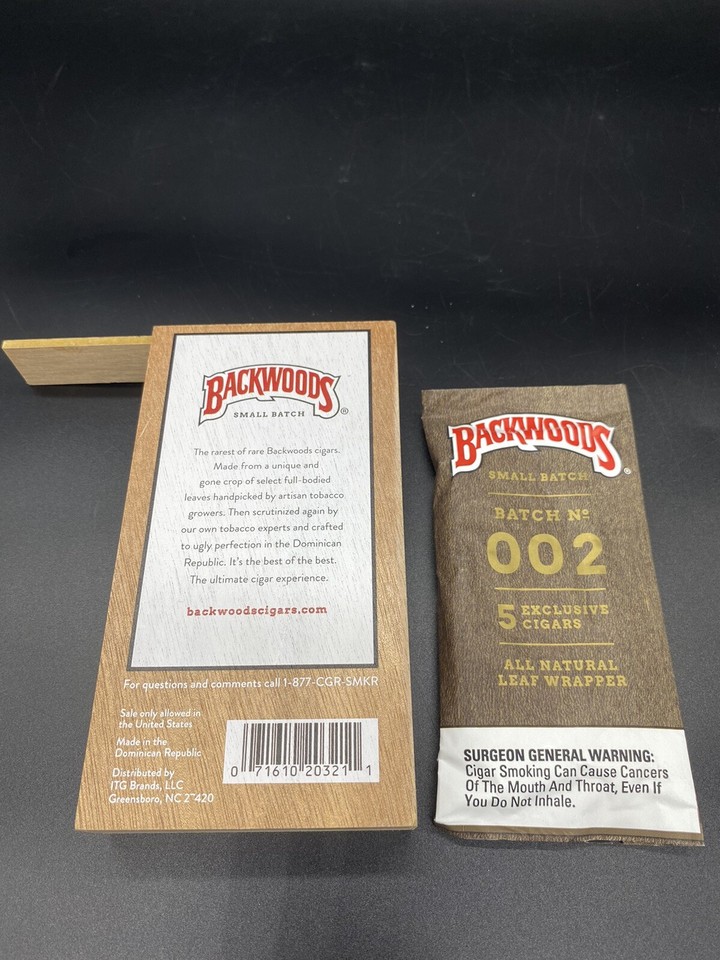 backwoods cigars Small Batch 002 Empty Box And Pack 😈 | eBay