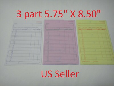 3 part Sales Order Book Receipt Invoice Triplicate 30 sets forms 5.75 ...