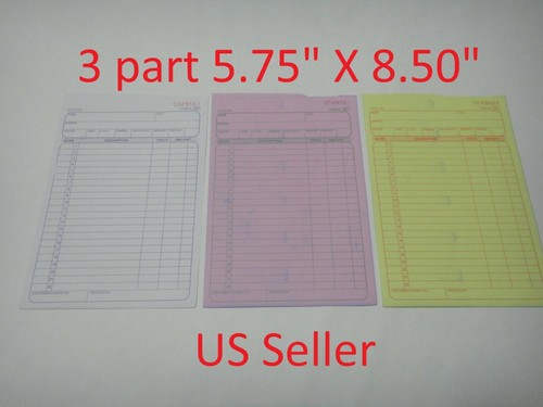 3 part Sales Order Book Receipt Invoice Triplicate 30 sets forms 5.75 ...