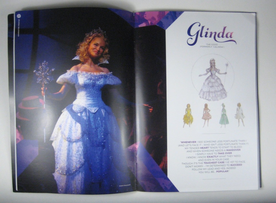 Wicked 2015 Show Program Flyer Theatre Broadway Indina Menzel Kristin ...