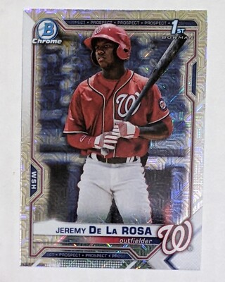 2021 Bowman Chrome 1st Jeremy De La Rosa mojo refractor BCP-25 ...