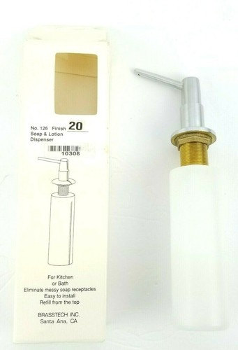 Brasstech Soap or Lotion Dispenser for Kitchen or Bath, Stainless Steel ...