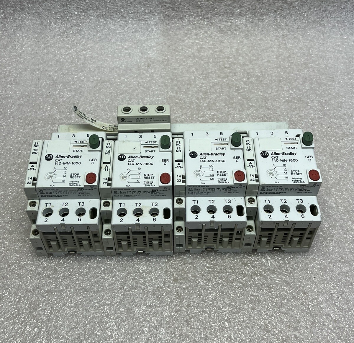 Used Lot of 4 Allen-Bradley 140-MN-1600 SER C Motor Starter W/ CAT 140 ...