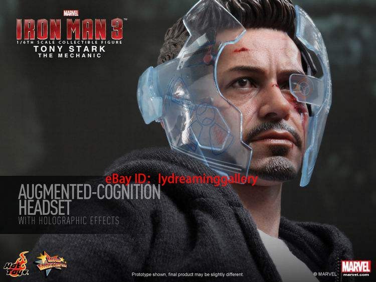 Hot Toys MMS209 Iron Man 3 The Mechanic Tony Stark 1/6 Limited Action ...