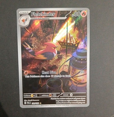 Pokémon Fletchinder TCG Scarlet & Violet Paldea Evolved Holo Card 199/ ...