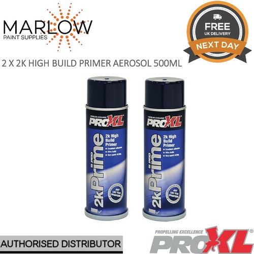 2 X PRO XL 2K PRIME HIGH BUILD FILLER PRIMER AEROSOL 500ML - PROXL ETCH ...