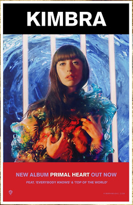 KIMBRA Primal Heart Ltd Ed New RARE Tour Poster +BONUS Indie Pop Dance ...