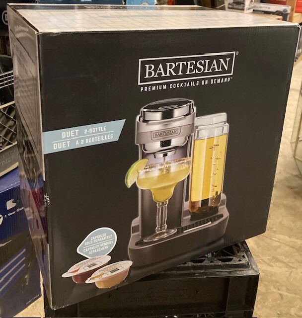 BARTESIAN Duet 2-Bottle Premium Cocktail Machine 55310 Black/Gray BRAND ...