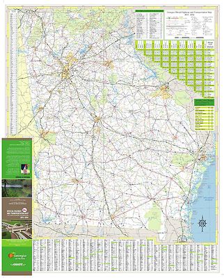 Georgia State Highway Laminated Wall Map | eBay