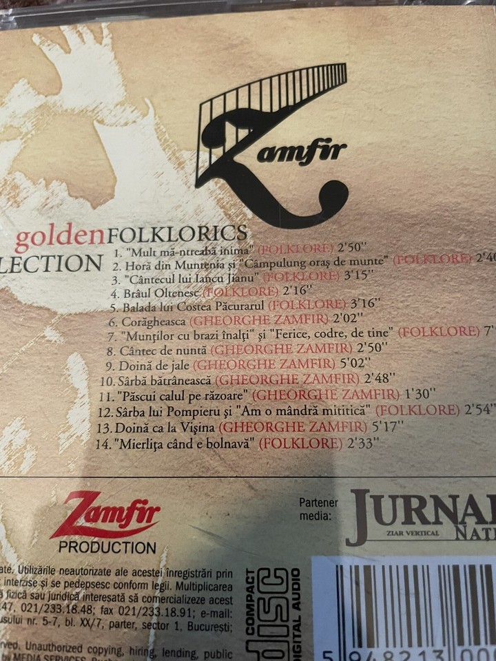 Zamfir CD Golden Folklorics Collection | eBay