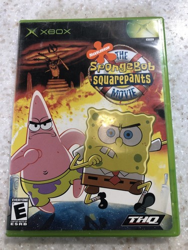 THE SPONGEBOB SQUAREPANTS MOVIE X-BOX XBOX GAME CARTRIDGE GAME AND CASE ...