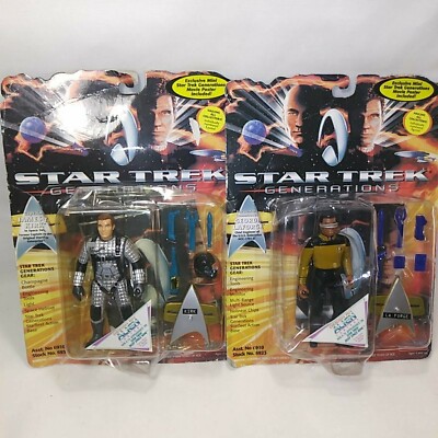 LOT OF 2 STAR TREK GENERATIONS ACTION FIGURE 1994 PLAYMATES | eBay