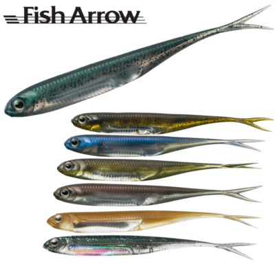 Fish Arrow Flash J Split Tail Shad Finesse Drop Shot, etc - Choose Size ...