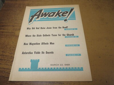 Awake WATCHTOWER Jehovah's Witness Journal 1969 March 22 | eBay