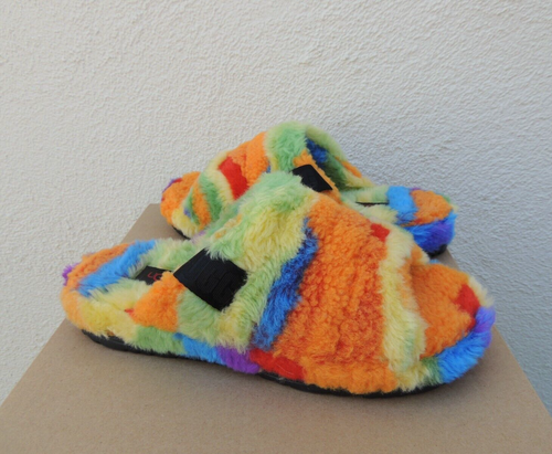 UGG PRIDE CALI COLLAGE ALL GENDER FLUFF YOU SLIPPERS, MEN US 10/ WOMEN ...