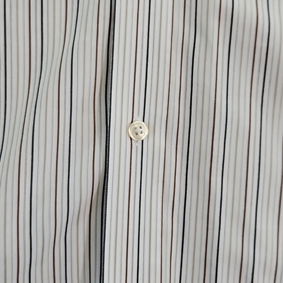 Banana Republic Button Up Shirt Men's Large Striped Cotton Long Sleeve ...