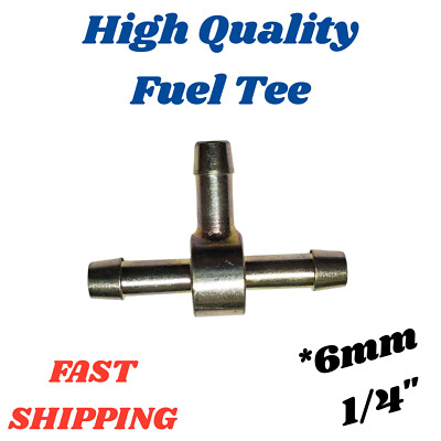 Fuel Line Splitter fits 6mm, 1/4" line Adapater Tee works for gas ...
