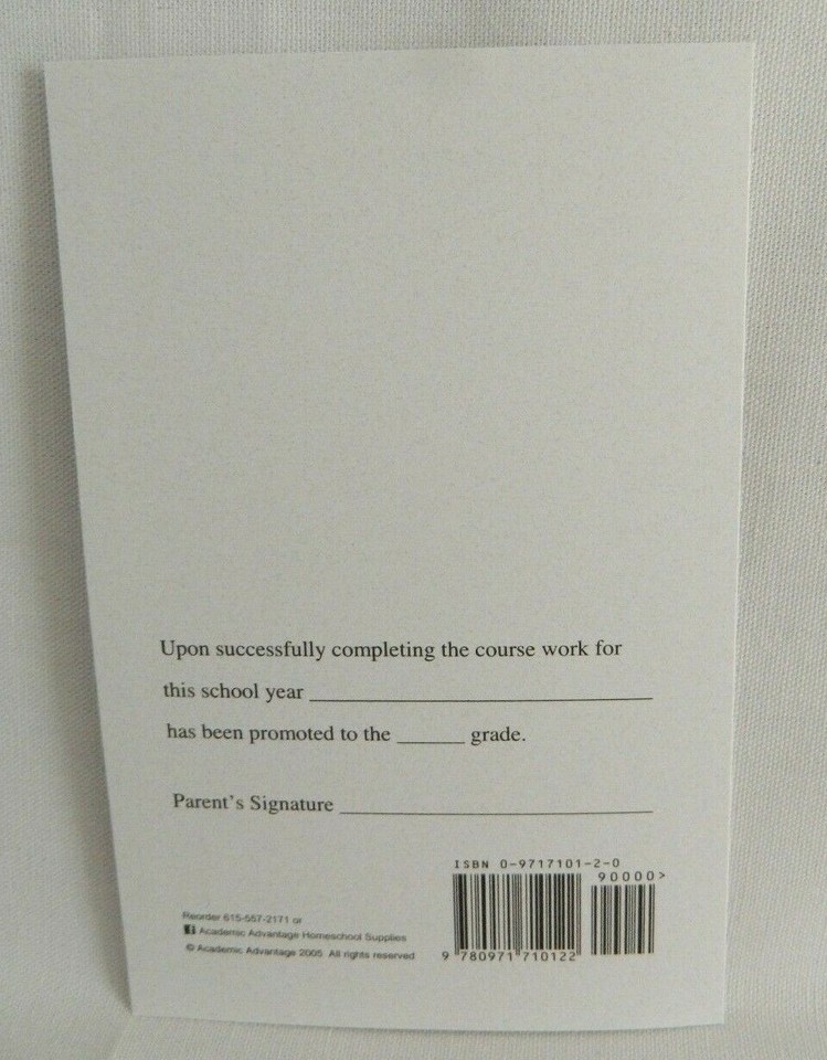 Homeschool Report Card, Pack of 10, use w. ABeka BJU, Saxon, Apologia ...
