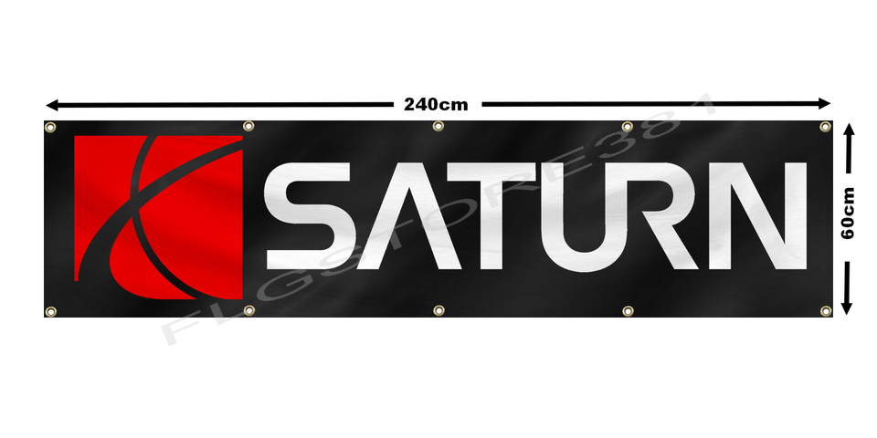 Saturn Flag Banner 2x8Ft General Motors Motorsport Car Racing Wall ...