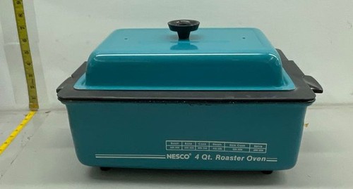 Turquoise Nesco 4 Qt Roaster Oven Teal Kitchen Bake Retro Electric | eBay