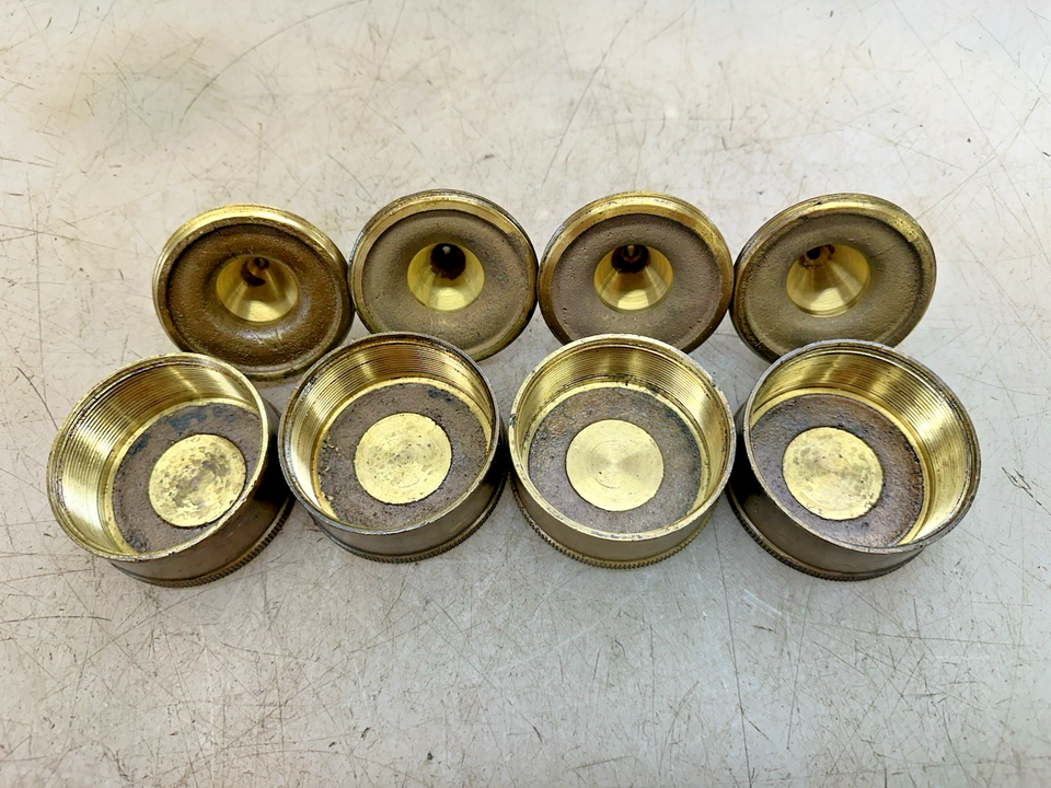 FOUR N.O.S. LUNKENHEIMER No. 3 GEM BRASS GREASE CUPS GAS STEAM ENGINE ...