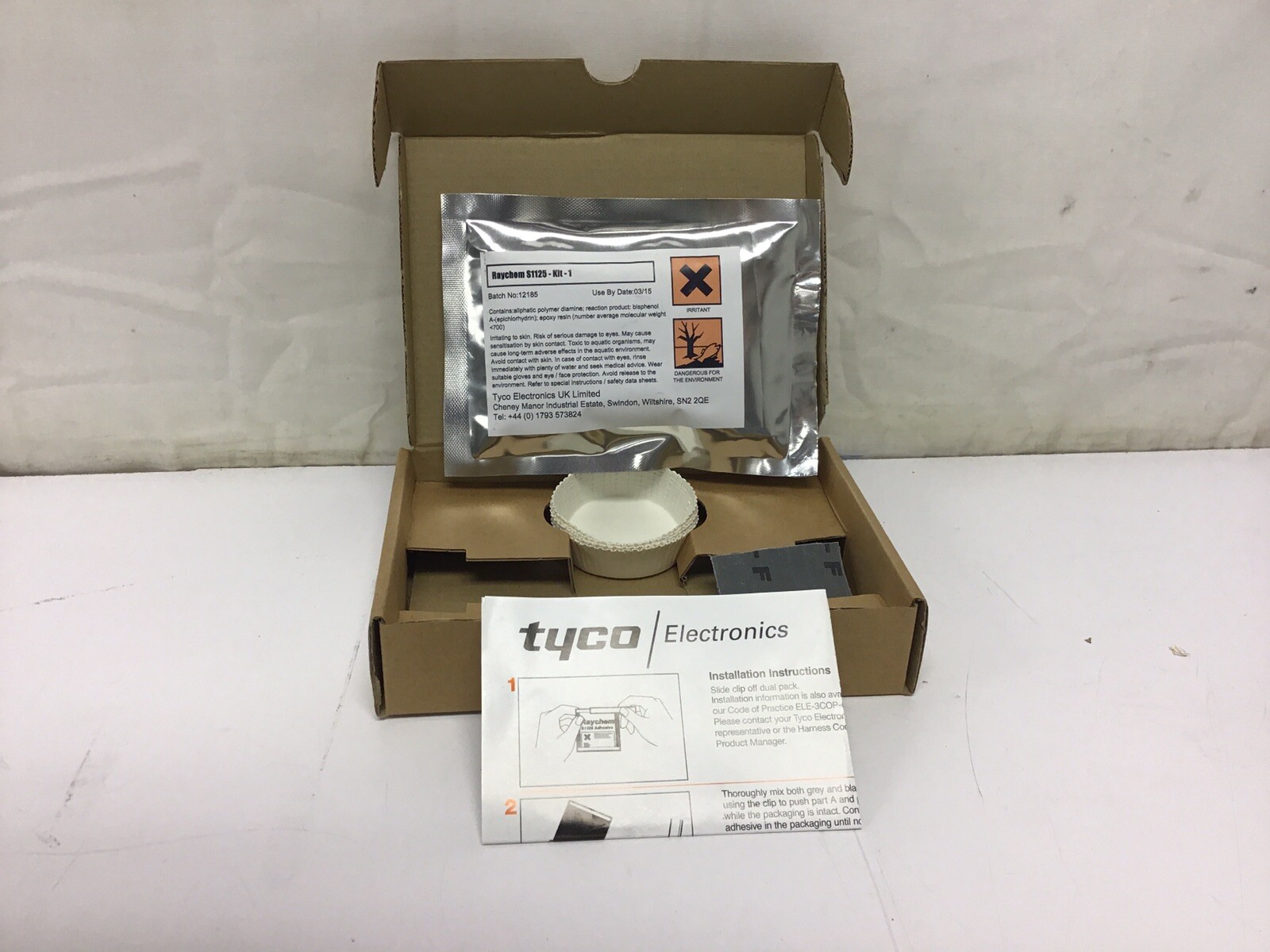 NEW Tyco TE S1125-KIT-1 Thermofit Adhesive S-1125 Epoxy Kit, 5-OneTime ...