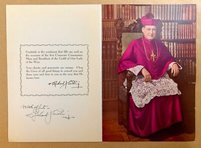 RICHARD CARDINAL CUSHING SIGNED & INSCRIBED SOUVENIR PROGRAM w/PHOTO ...