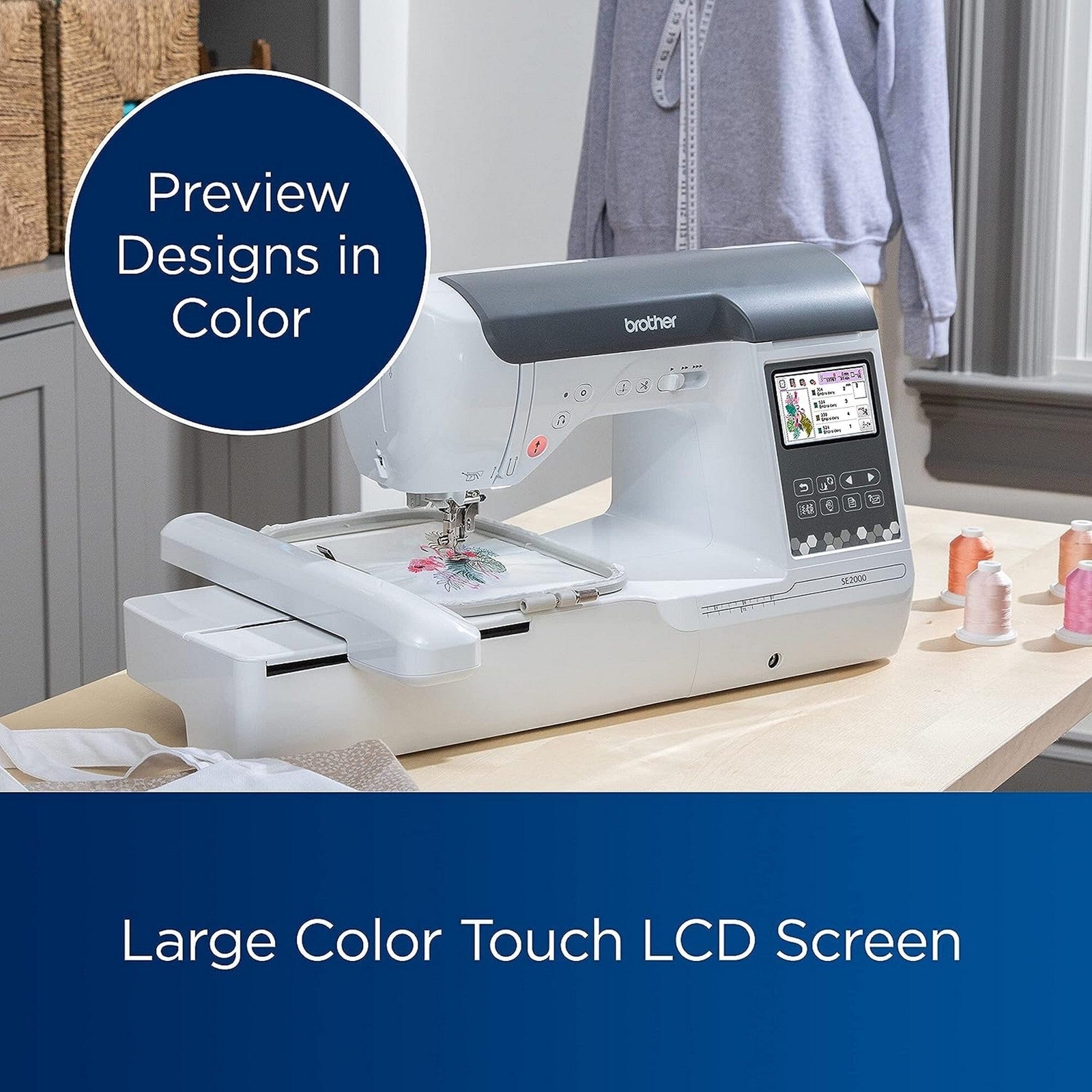 Brother SE2000 Embroidery & Sewing Machine w/ 5" x 7" Embroidery Area ...