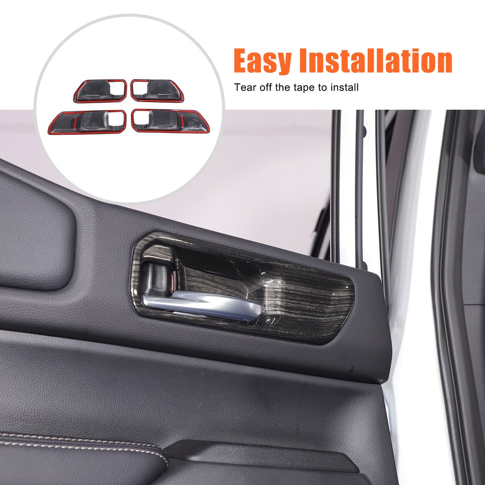 Black Wood Grain Interior Full Trim Set For Toyota Prado Land cruiser ...