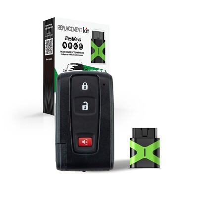 Car Key Fob Programmer Kit fits 2004-2009 Toyota Prius with SILVER LOGO ...