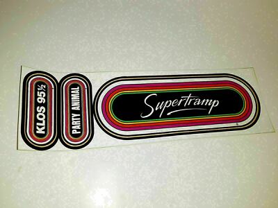 Original KLOS 95.5 Vintage 80's RARE COLOR scheme SUPERTRAMP Bumper ...