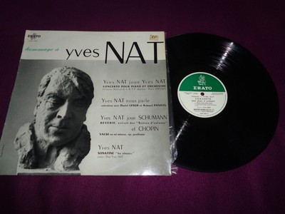 LP YVES NAT DERVAUX ORCHESTRA R.T.F. / HOMMAGE A YVES NAT / ERATO LDE ...