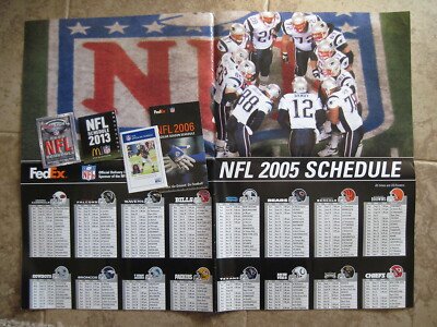 NFL pocket schedules lot of (4) different and schedule poster - 2003 to ...