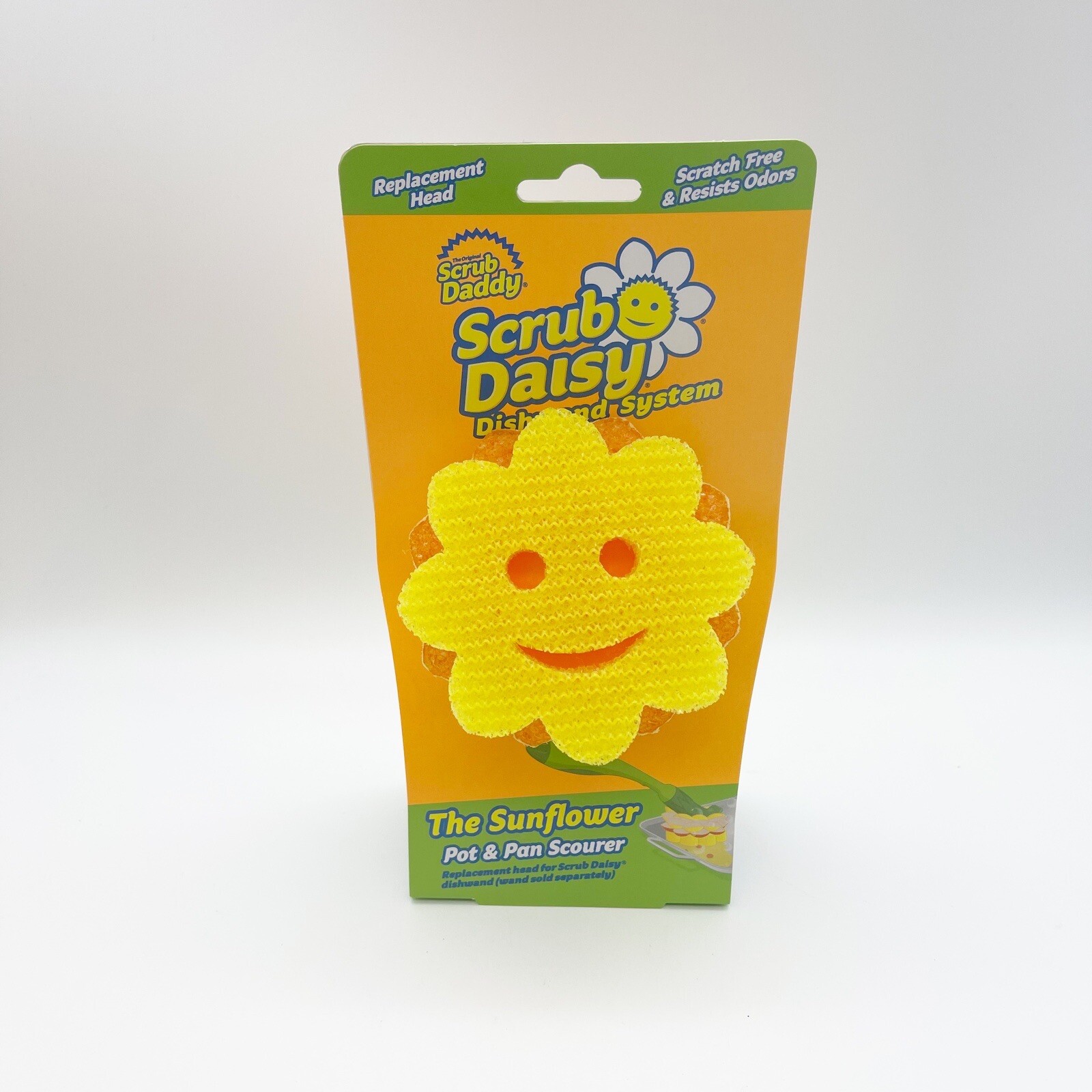 Scrub Daddy Scrub Daisy Dishwand System Sunflower Replacement Head Pot ...